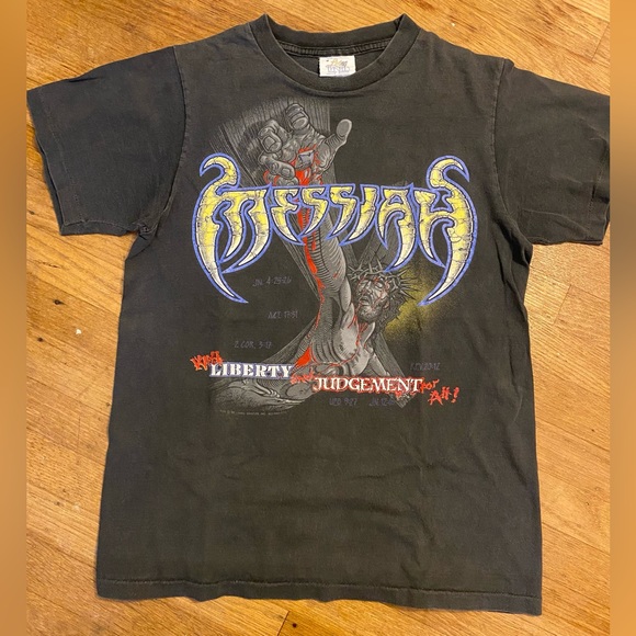 Shirts | Vintage Jesus Tee M Messiah With Liberty And Judgement For All ...